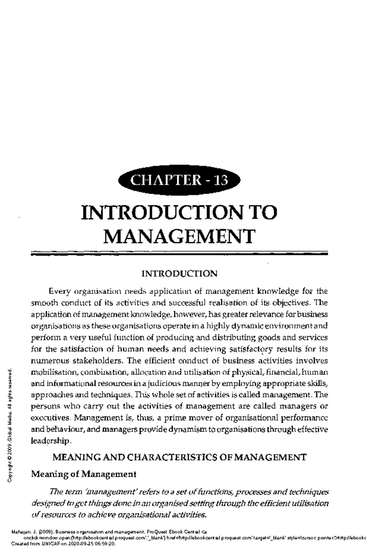 Business Organisation and Management - (UNIT - IV Management, Planning AND Decision- Making ...