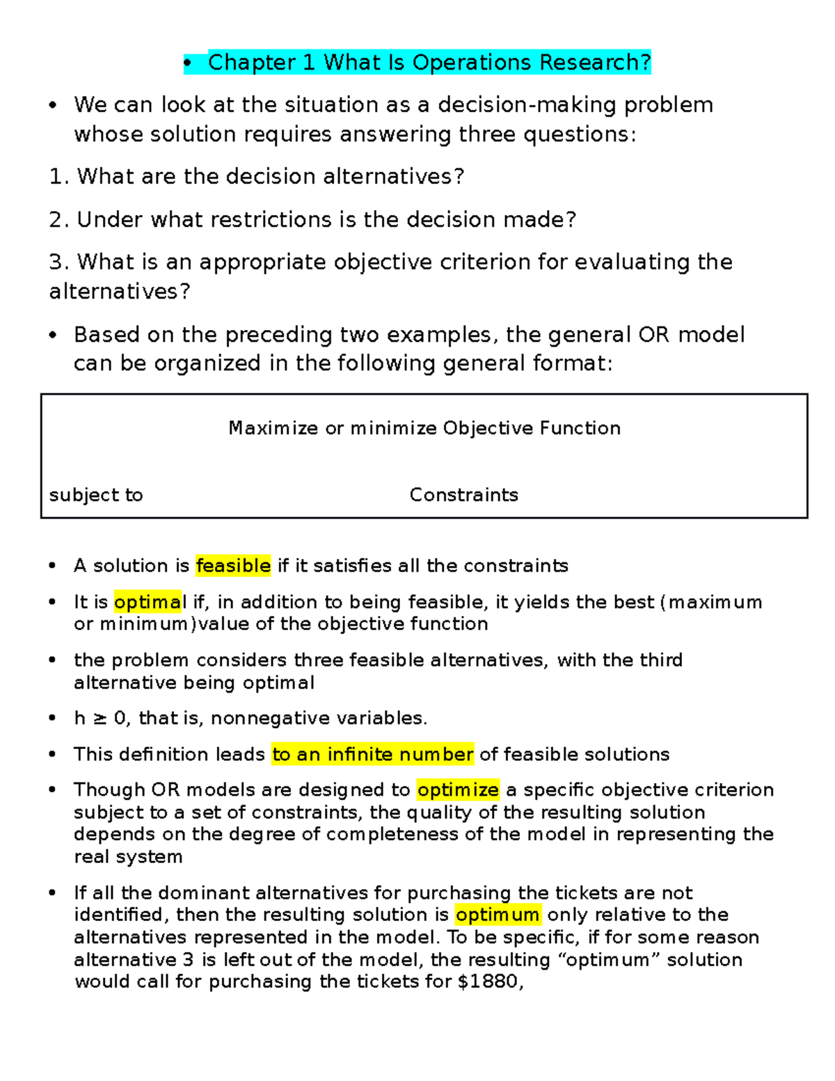 Chapter 1 What Is Operations Research - Chapter 1 What Is Operations ...