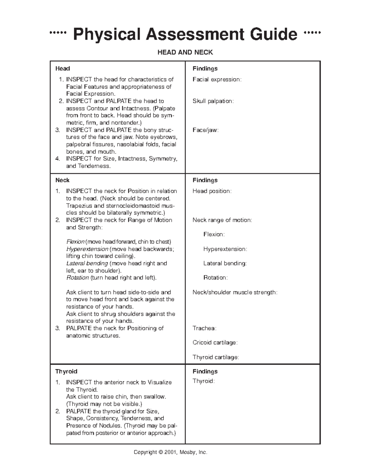 Ch13 headneck Physical Assessment - Head INSPECT the head for ...