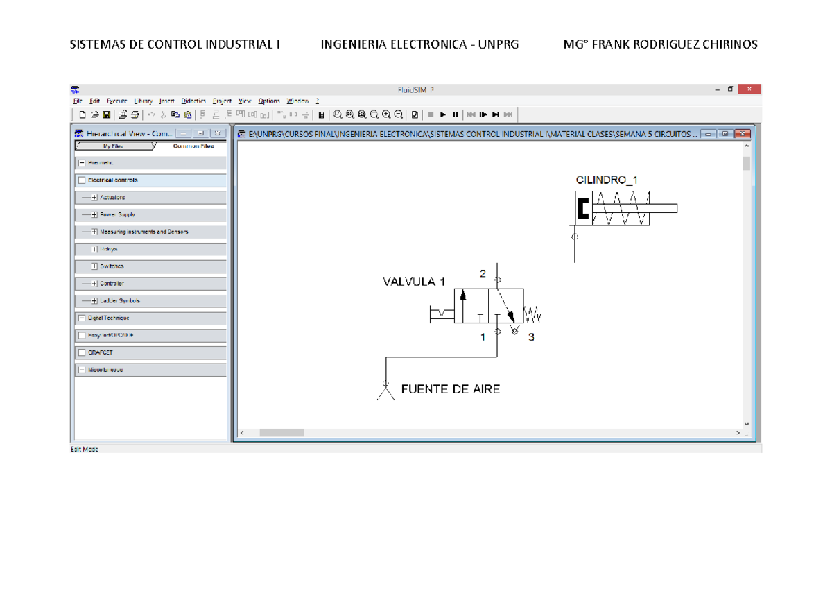 1 Circuito Neumatico Simple Efecto - Matemática I - SISTEMAS DE CONTROL ...
