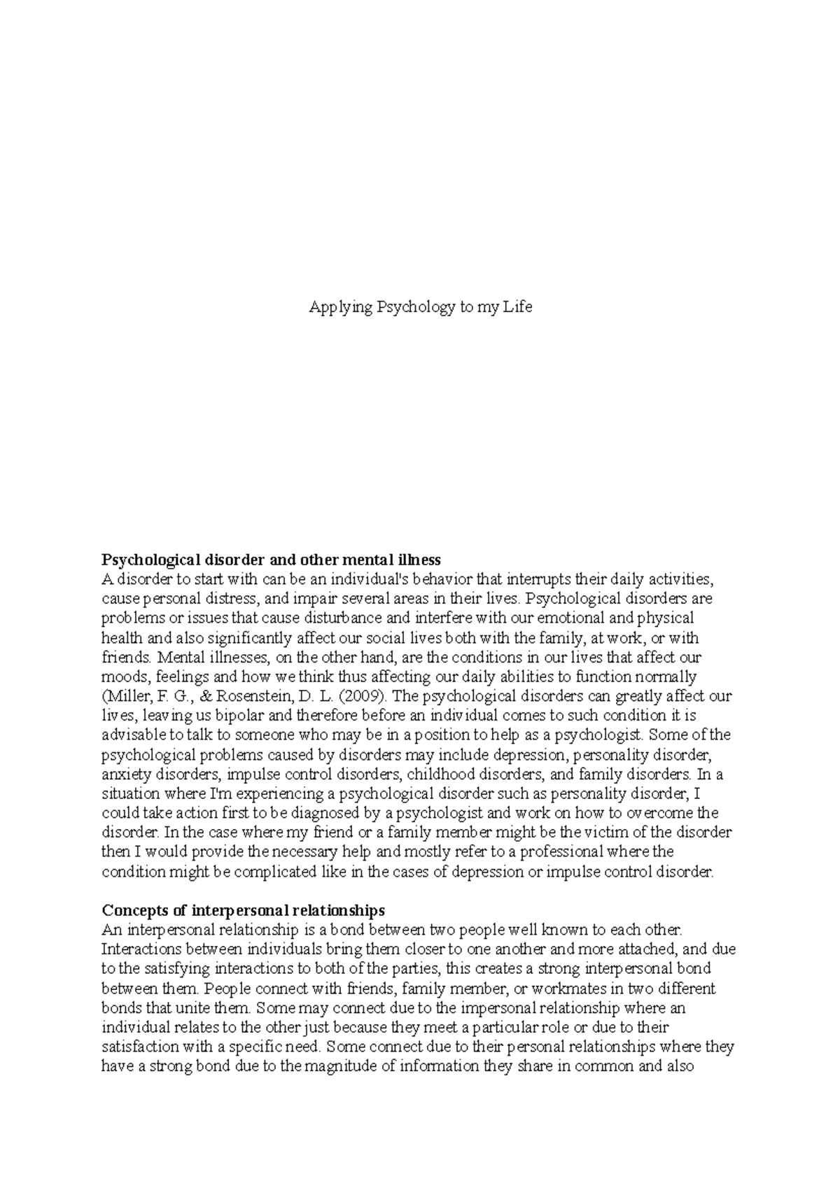 Applying Psychology to my Life - Applying Psychology to my Life ...