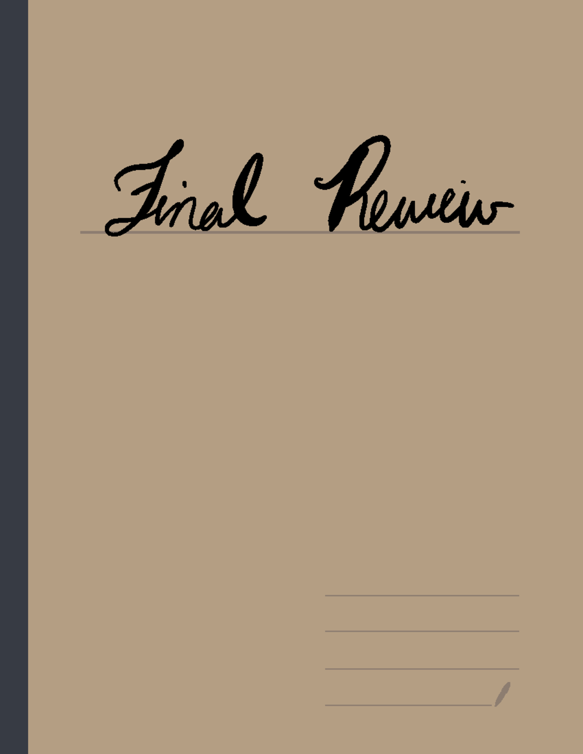 Final Review - Final Reuveiw Everything taught after the last midterm ...