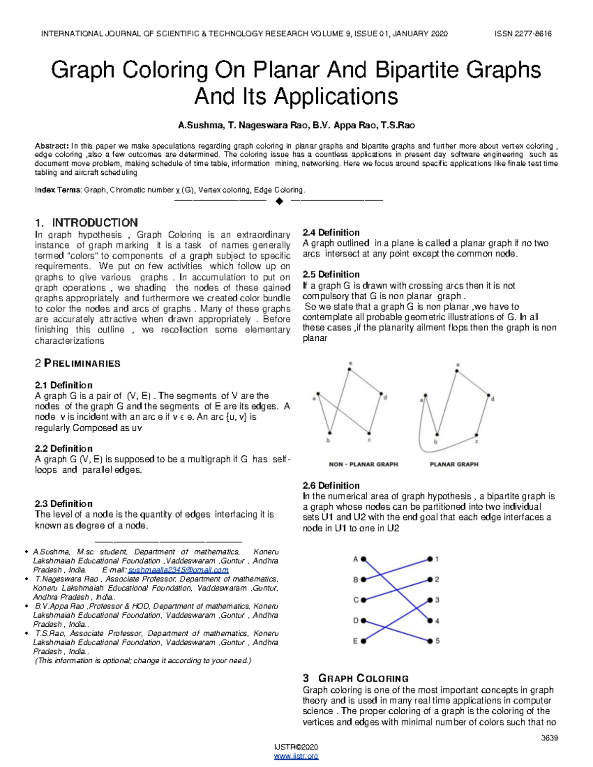 Graph Coloring On Planar And Bipartite Graphs And Its Applications ...