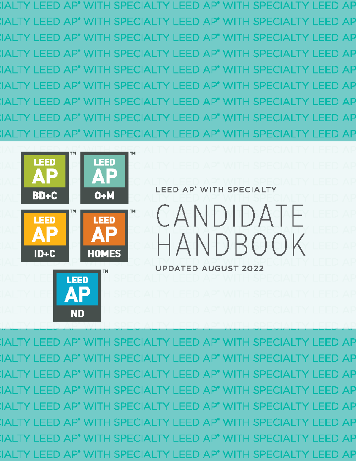 LEED AP handbook 2022 - CANDIDATE HANDBOOK UPDATED AUGUST 2022 LEED AP ...