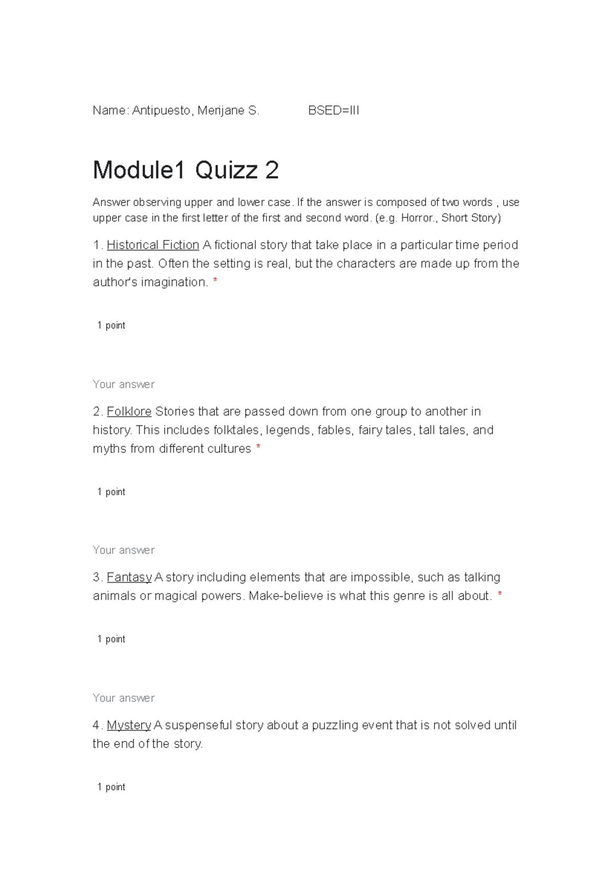 Module 1 Quizz 2 - thanks - Name: Antipuesto, Merijane S. BSED=III ...