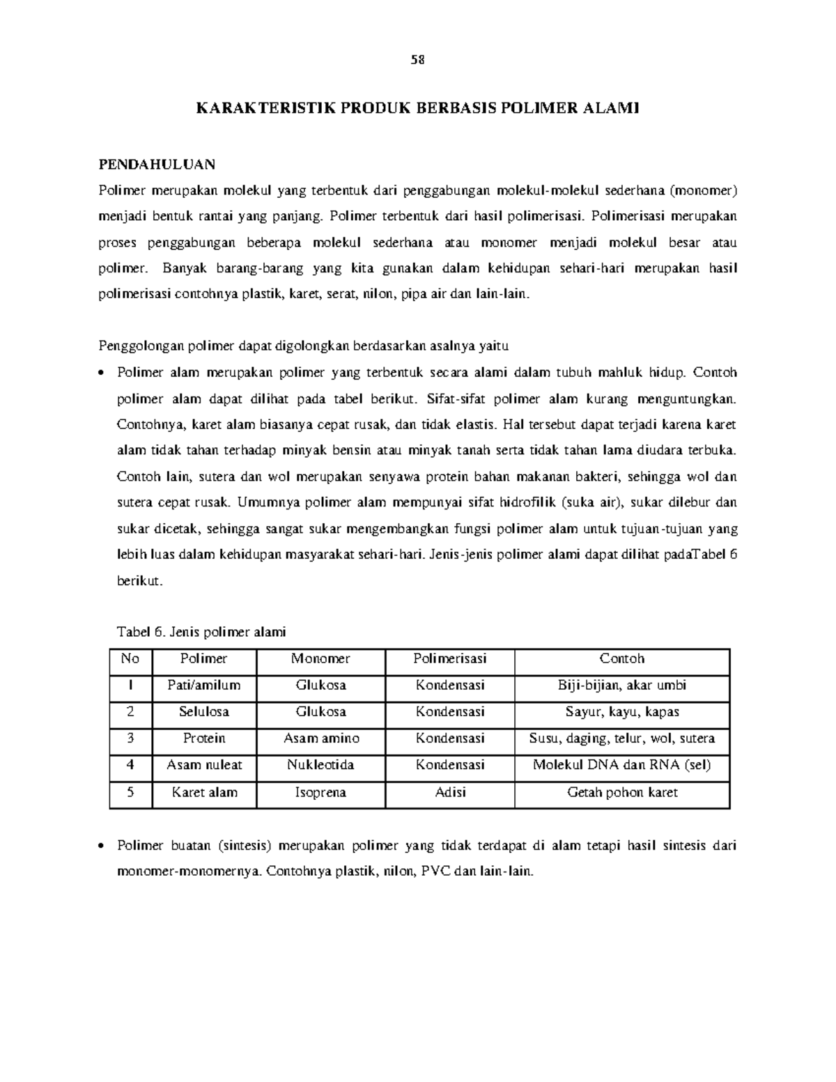 Karakterisasi produk berbasis polimer alami - KARAKTERISTIK PRODUK ...