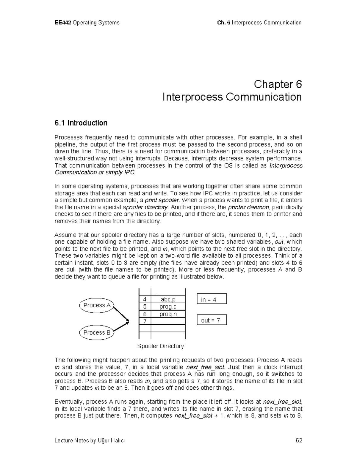 Ch6 Interprocess Communication - Chapter 6 Interprocess Communication 6 Introduction Processes ...