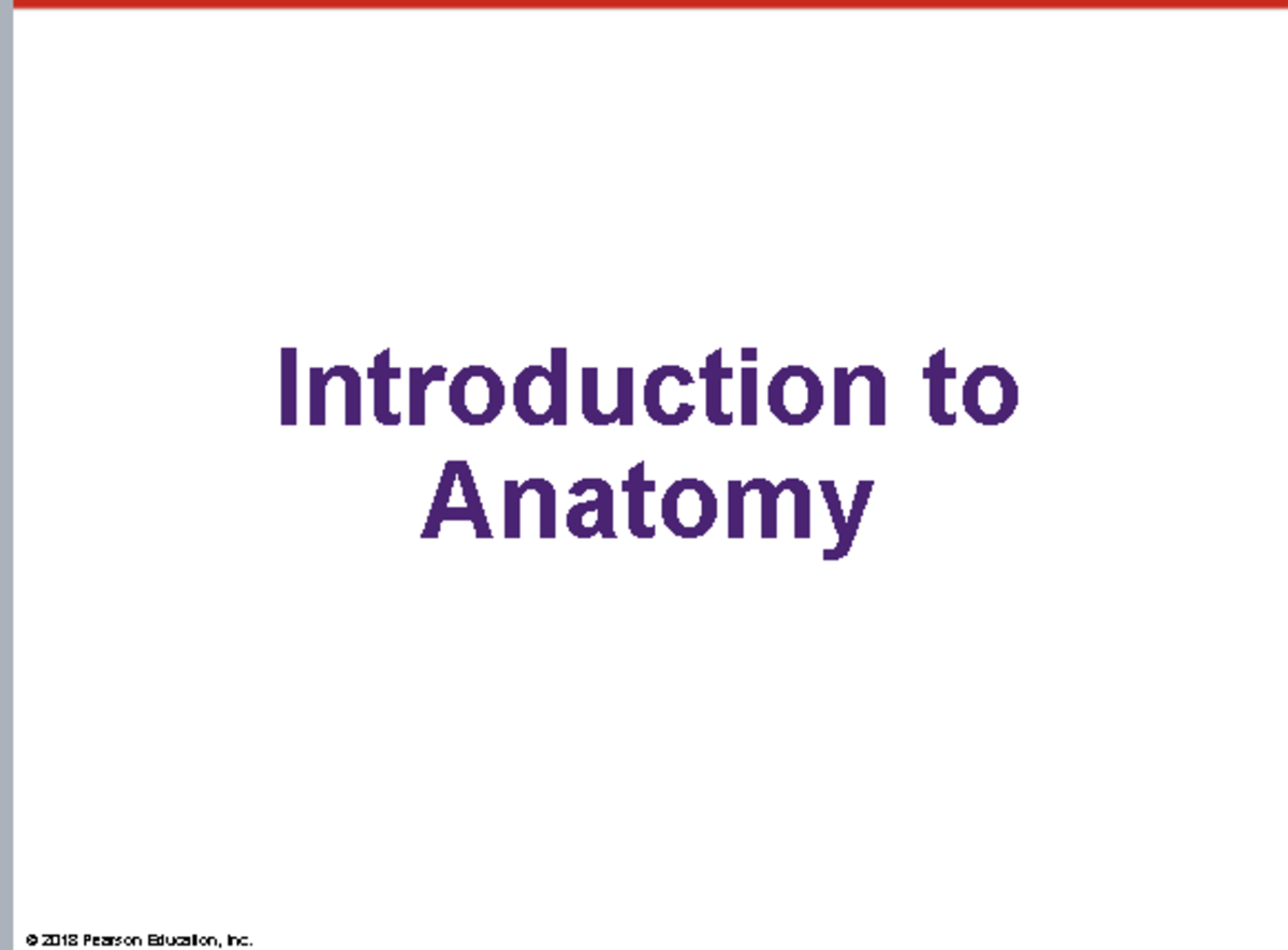 Functional Human Anatomy - Introduction to Anatomy Introduction What is ...