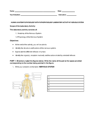 APP 9th Lab. Activity (Blood Vessels and Circulation) - Name: - Studocu