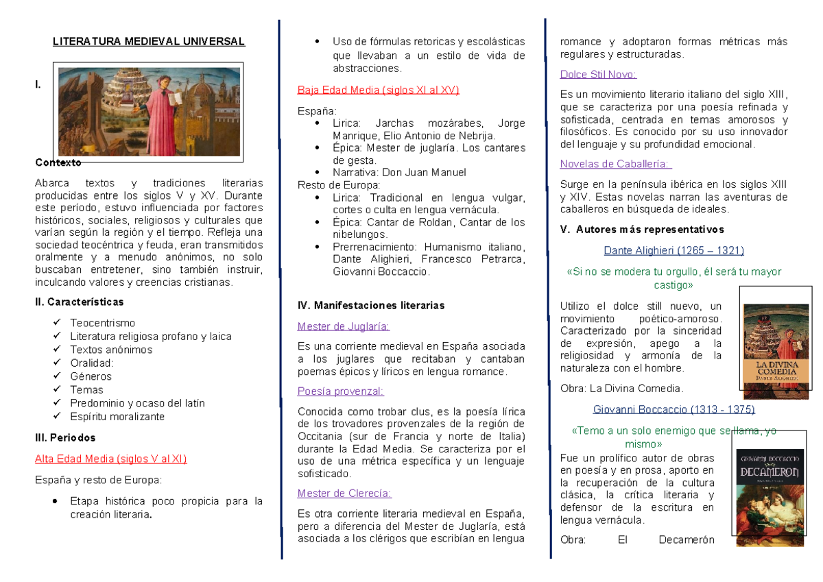 Literatura Medieval Universal - LITERATURA MEDIEVAL UNIVERSAL I ...