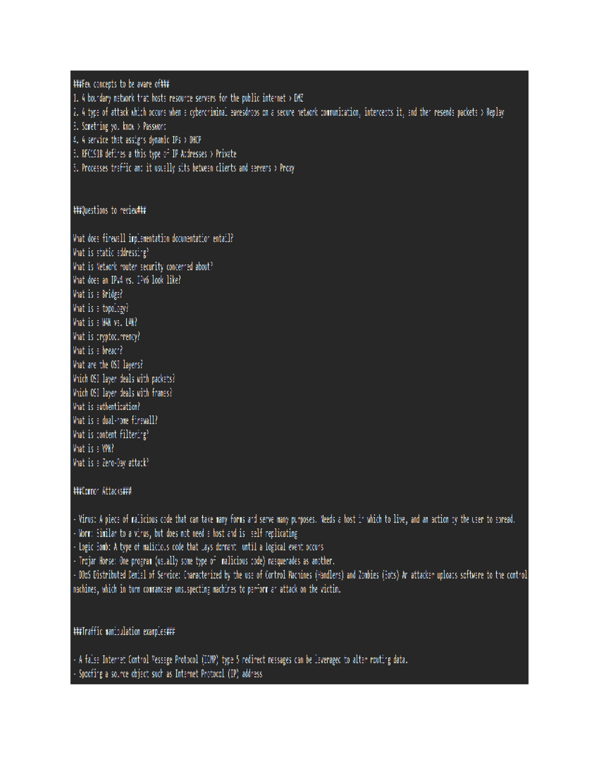 ITN263 Exam1 Review Notes - ITN 263 - Studocu