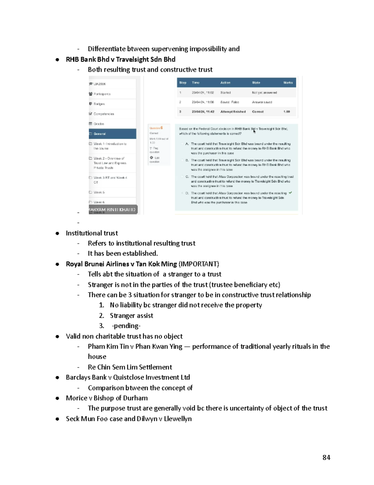 Trust week 8 notes - take with a grain of salt - Differenate btween ...