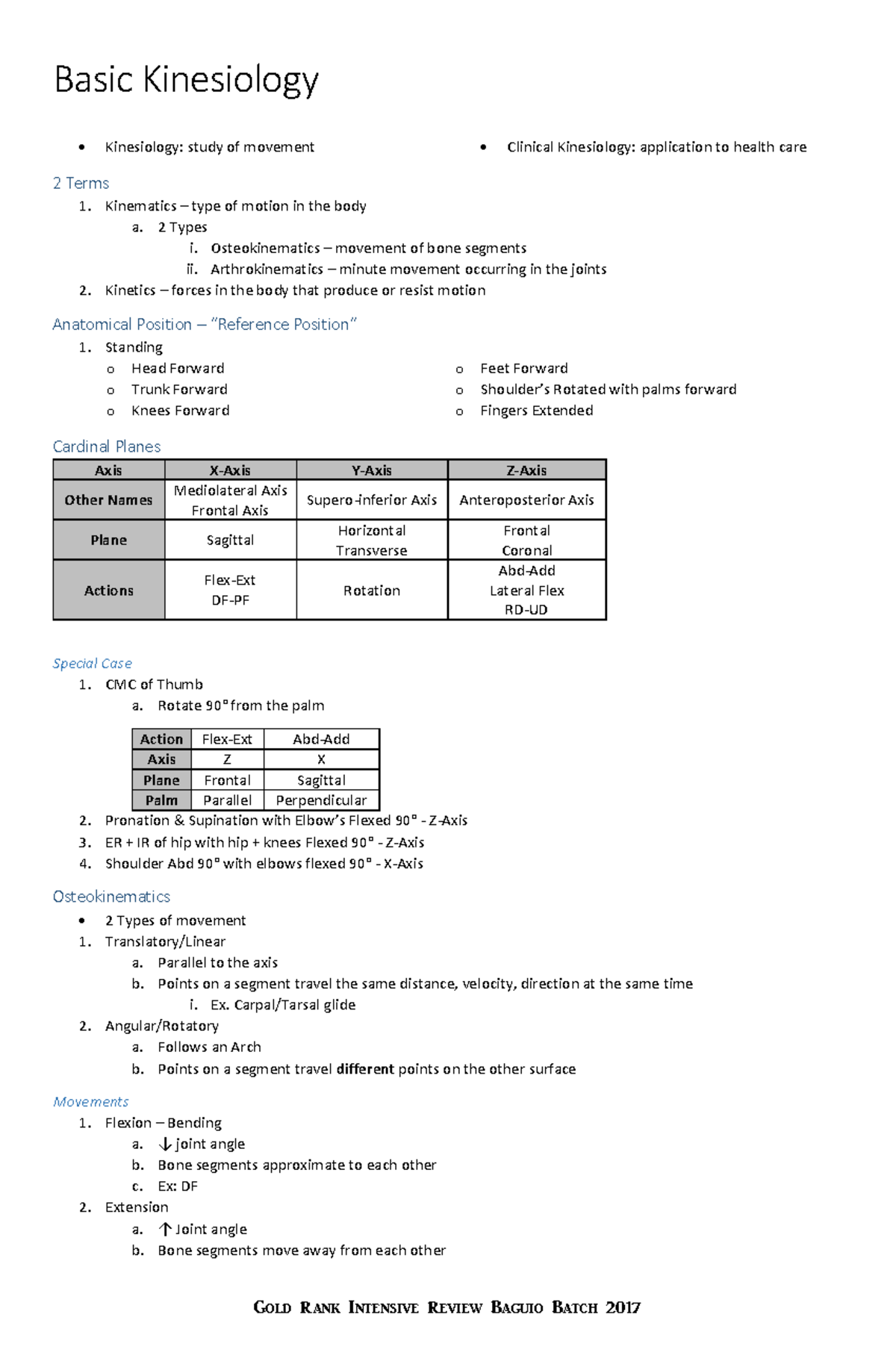 Basic kinesiology - Kinesiology: study of movement Clinical Kinesiology ...