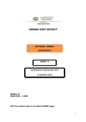 2023 GP Grade 12 NSC Geography P1 Prep QP - PREPARATORY EXAMINATION ...