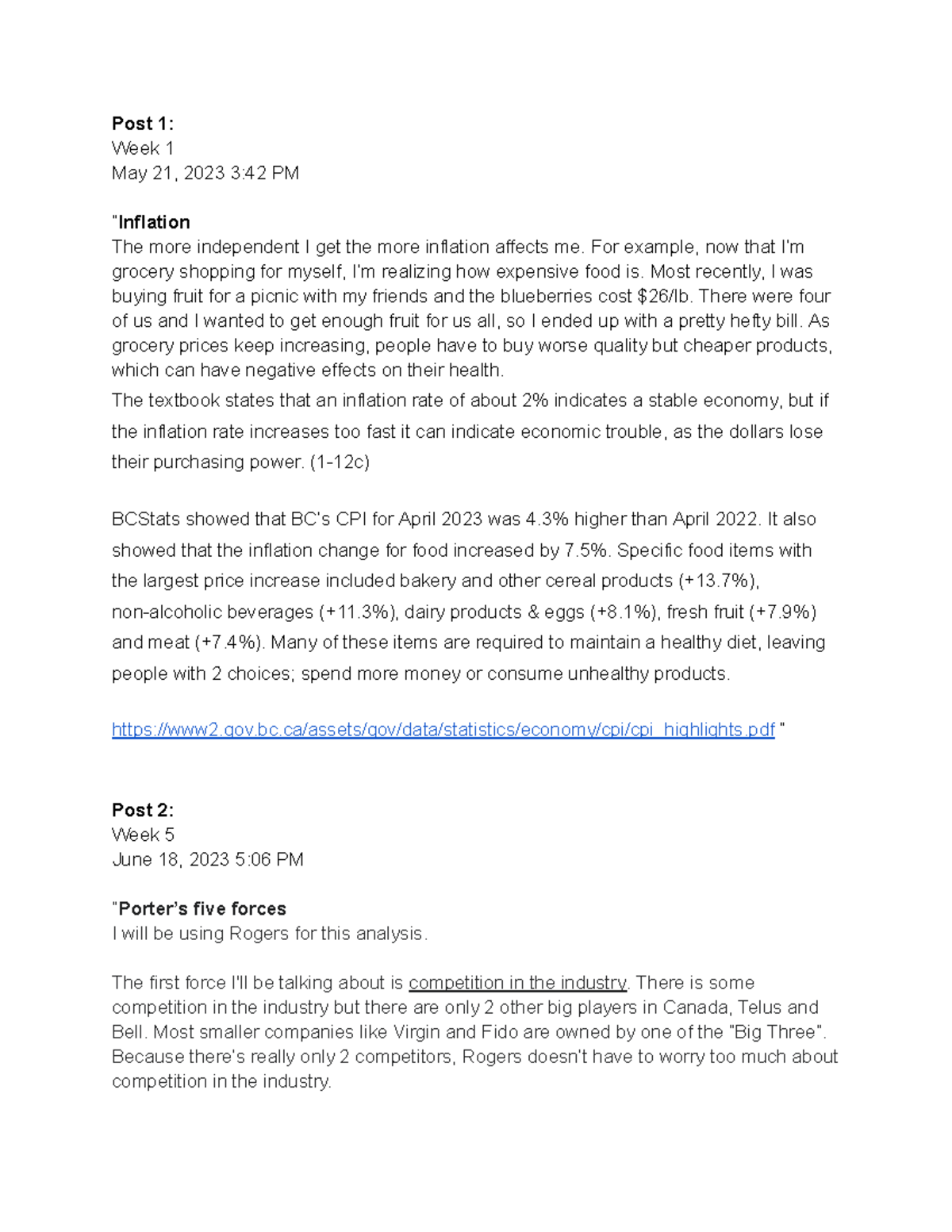 1-5 reflection - Google Docs - MGMT 2150 - U of G - Studocu