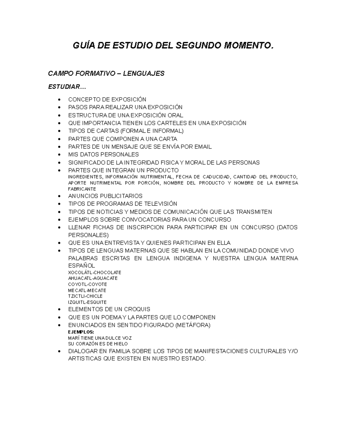 GUIA DE Estudio Segundo Momento - GUÍA DE ESTUDIO DEL SEGUNDO MOMENTO ...