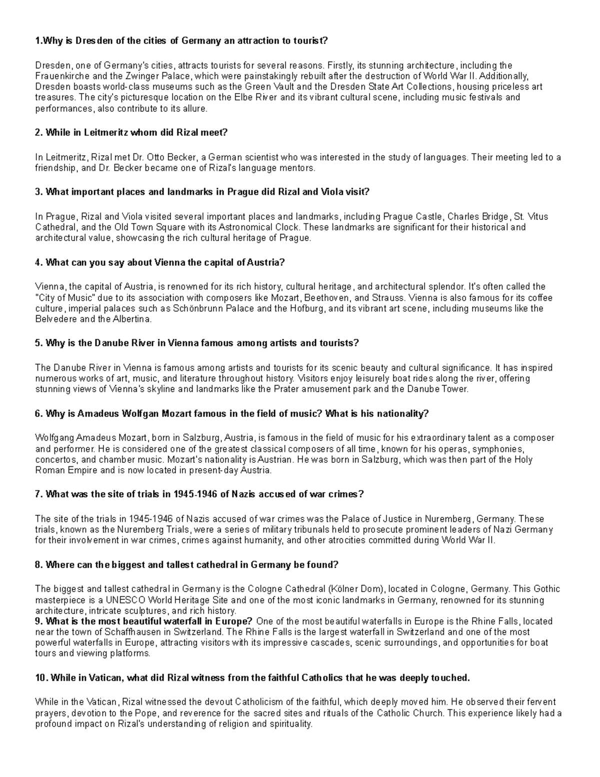 Rizal 6 to 9 - 1 is Dresden of the cities of Germany an attraction to ...