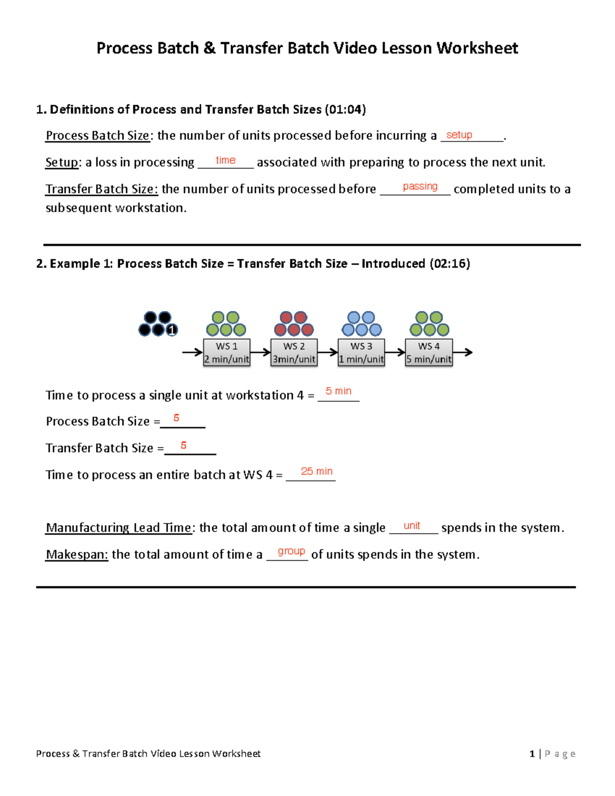 Process Transfer Batch Video Lesson Worksheet F18 - Process Batch & Transfer Batch Video Lesson ...