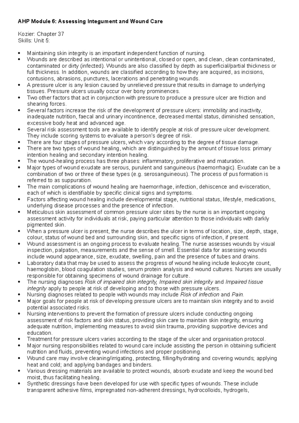AHP Module 6 - Lecture notes 6 - NPP6101 - ECU - Studocu