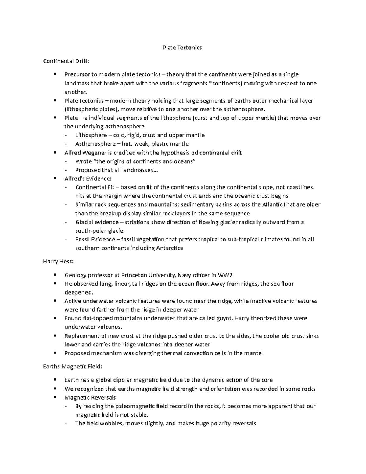 Plate tectonics - Prof. Turner. Textbook and Lecture Notes. - GOL 131 ...
