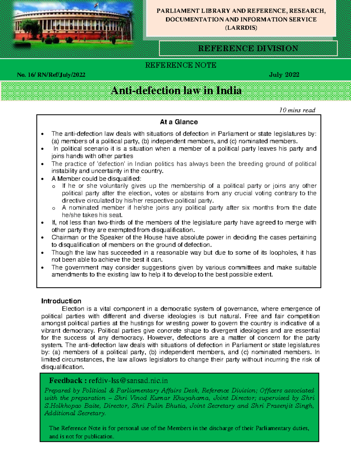 15072022 111659 1021205175 - RESEARCH AND INFORMATION DIVISION 10 mins read Introduction ...