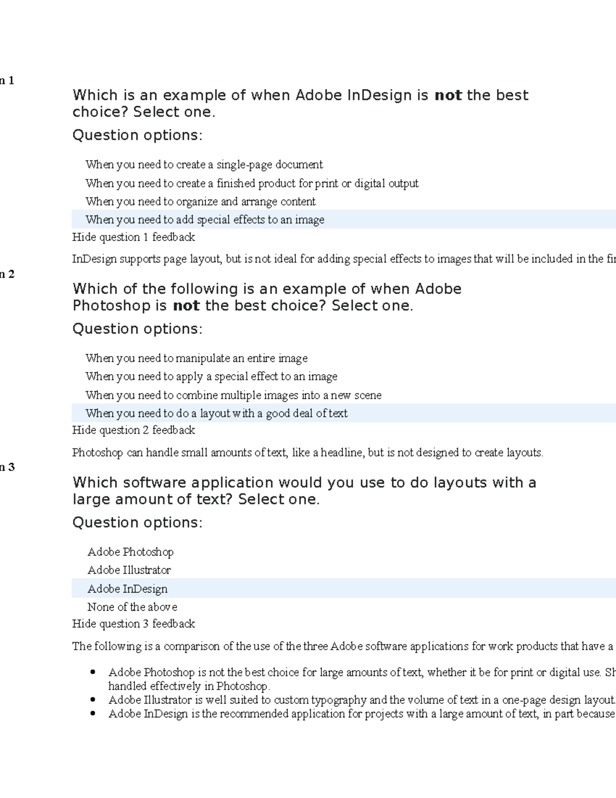 Question 1 - English composition - Which is an example of when Adobe ...