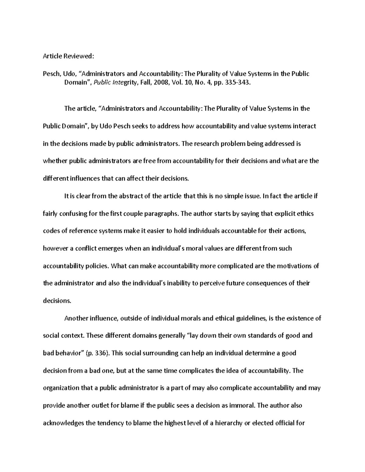 Journal article critique example - ठ⃚ Articleठ⃚Reviewed:ठ⃚ - Studocu