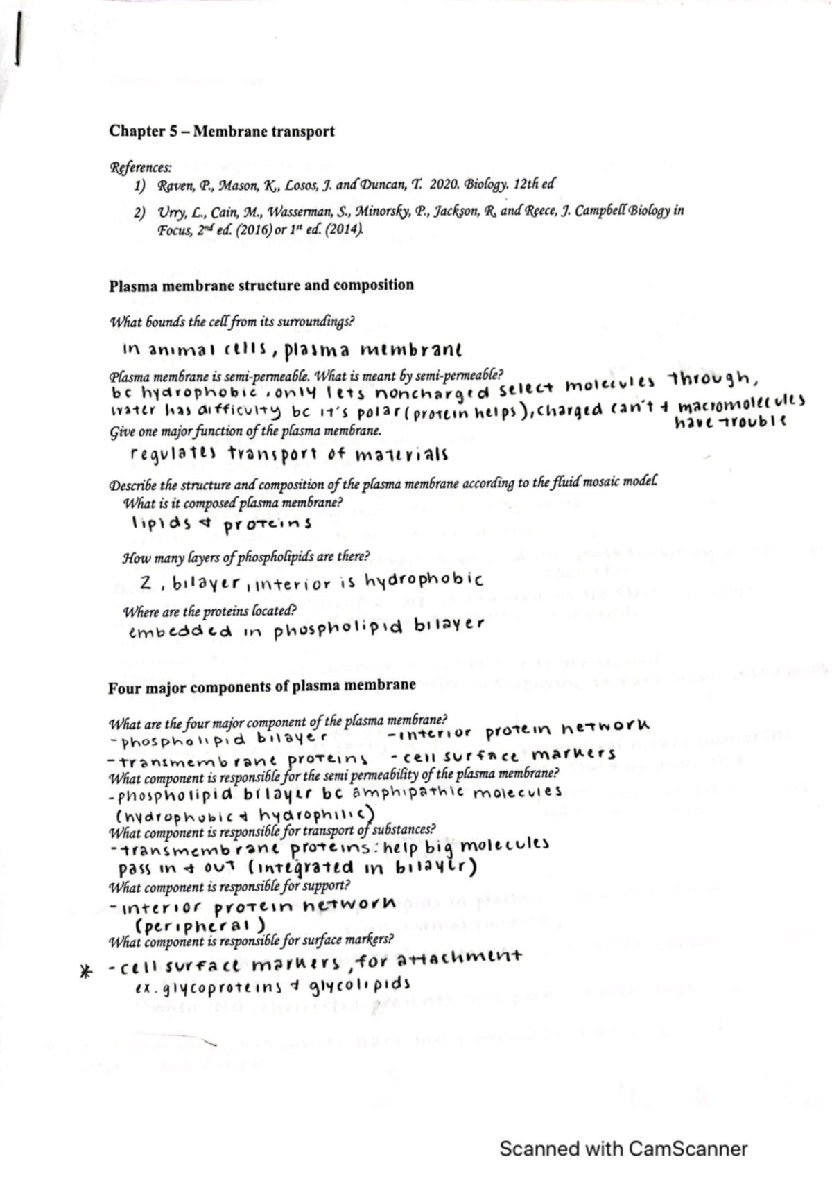 Chapter 5- Membrane Transport - , Mason, K, Losos, J. and Duncan, T ...