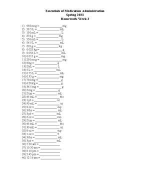 Conversions and Equivalents - VNSG 1327 - Studocu