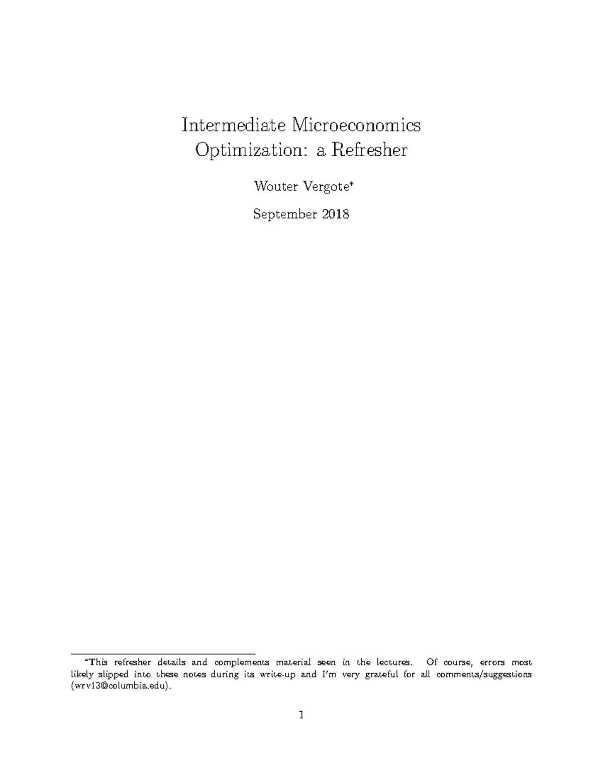 Intermediate Micro Math Refresher - Intermediate Microeconomics ...