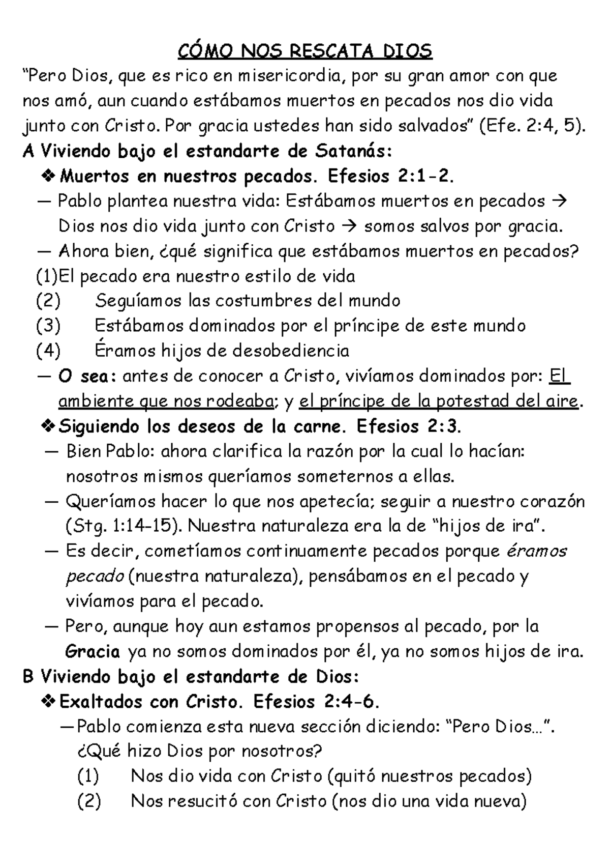 Resumen 2023t304 - apoyo - CÓMO NOS RESCATA DIOS “Pero Dios, que es ...