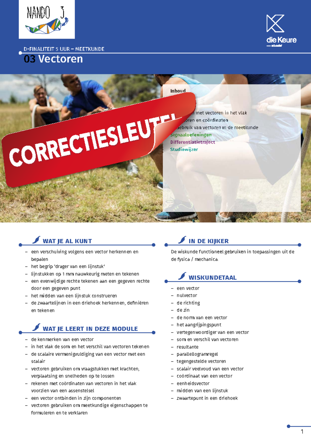 Verbetersleutel Nando 3 Boekje 3: Vectoren (N3B3) - Nando 3 Inhoud ...