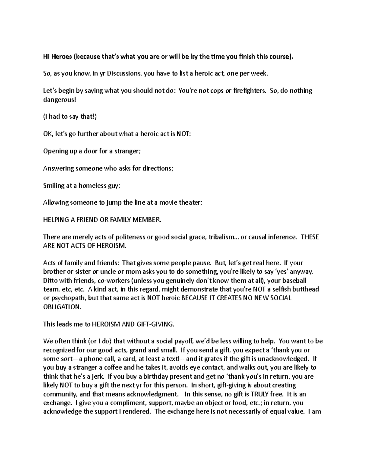 Heroic Act (expanded definition) - Hi Heroes (because that’s what you ...