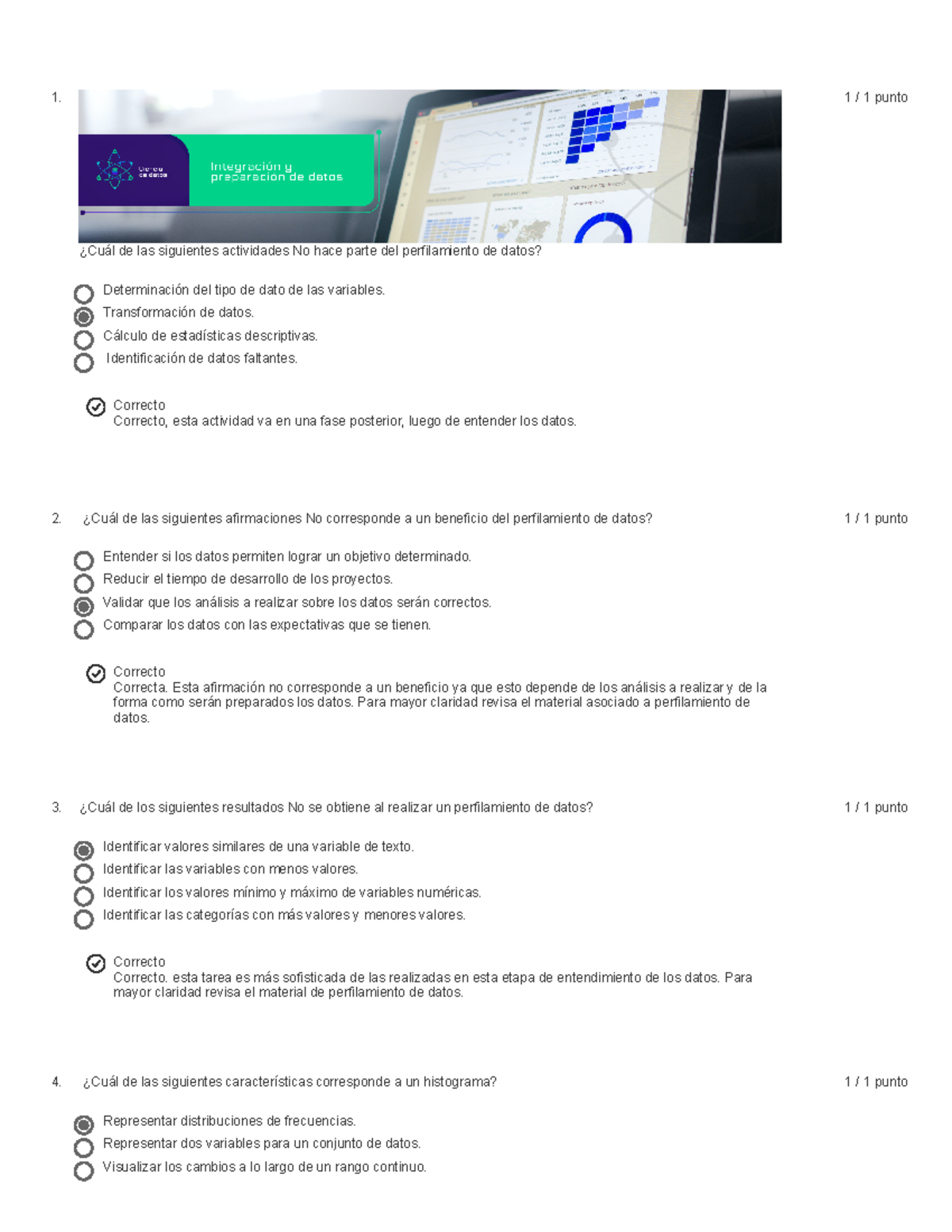 Qué hemos aprendido Visualización de datos - 1. ¿Cuál de las siguientes ...