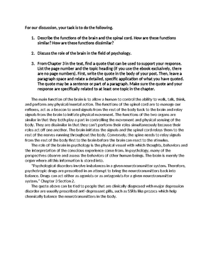 Psych 1 Module 1 Discussion - Describe a research method used in ...