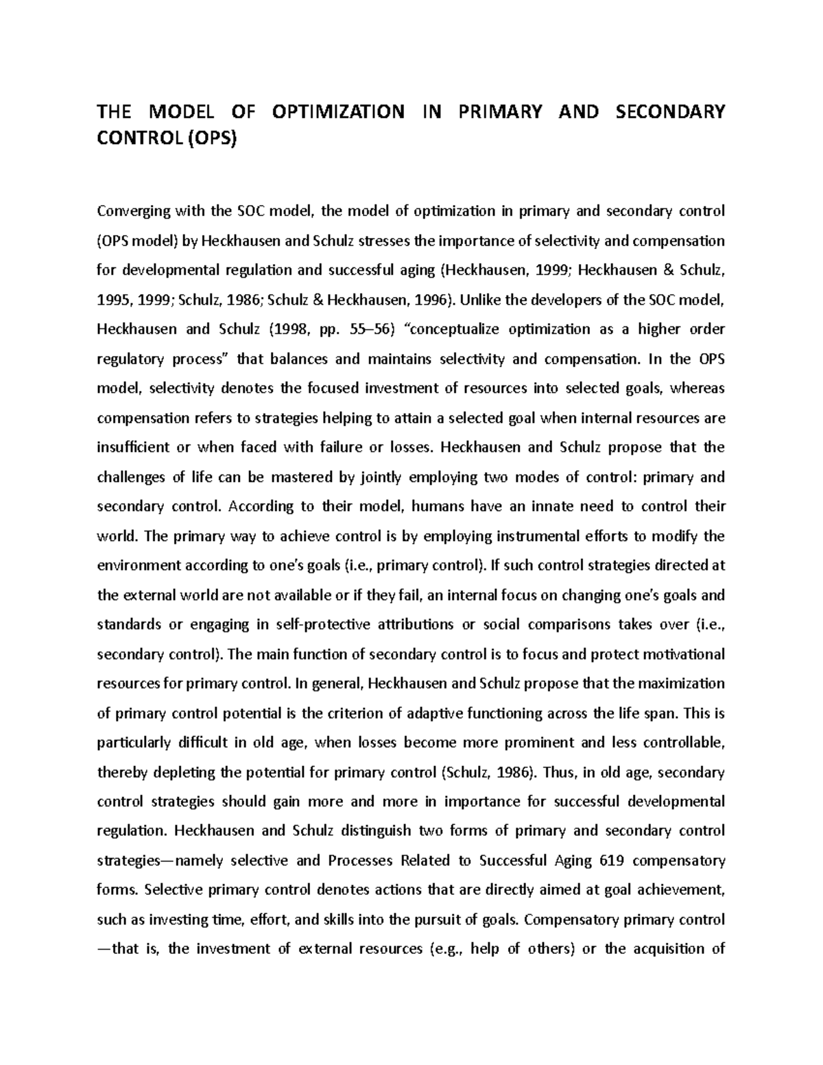 The Model Of Optimization In Primary And Secondary Control Ops The Model Of Optimization In