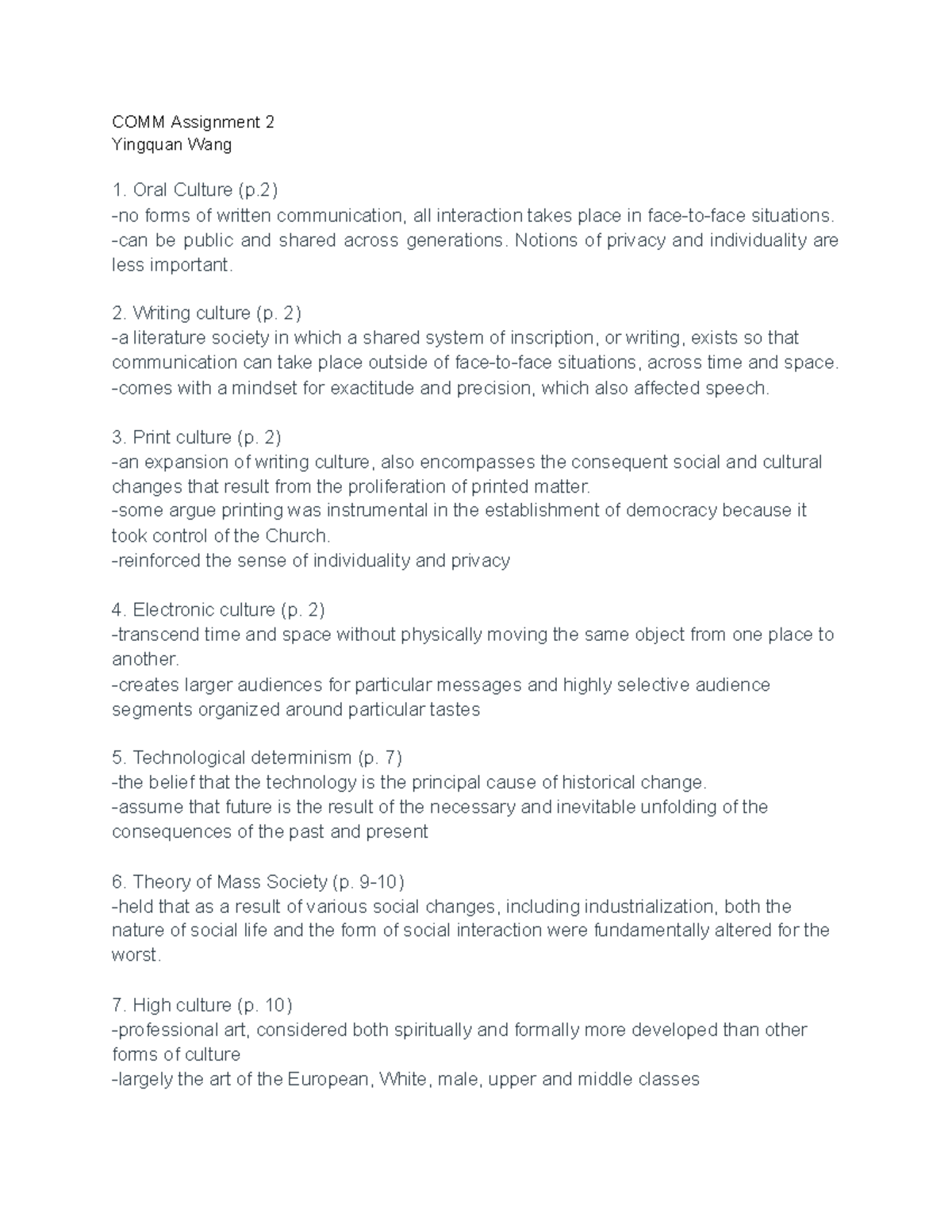 COMM Assignment 2 -can be public and shared across generations. Notions of privacy and ...