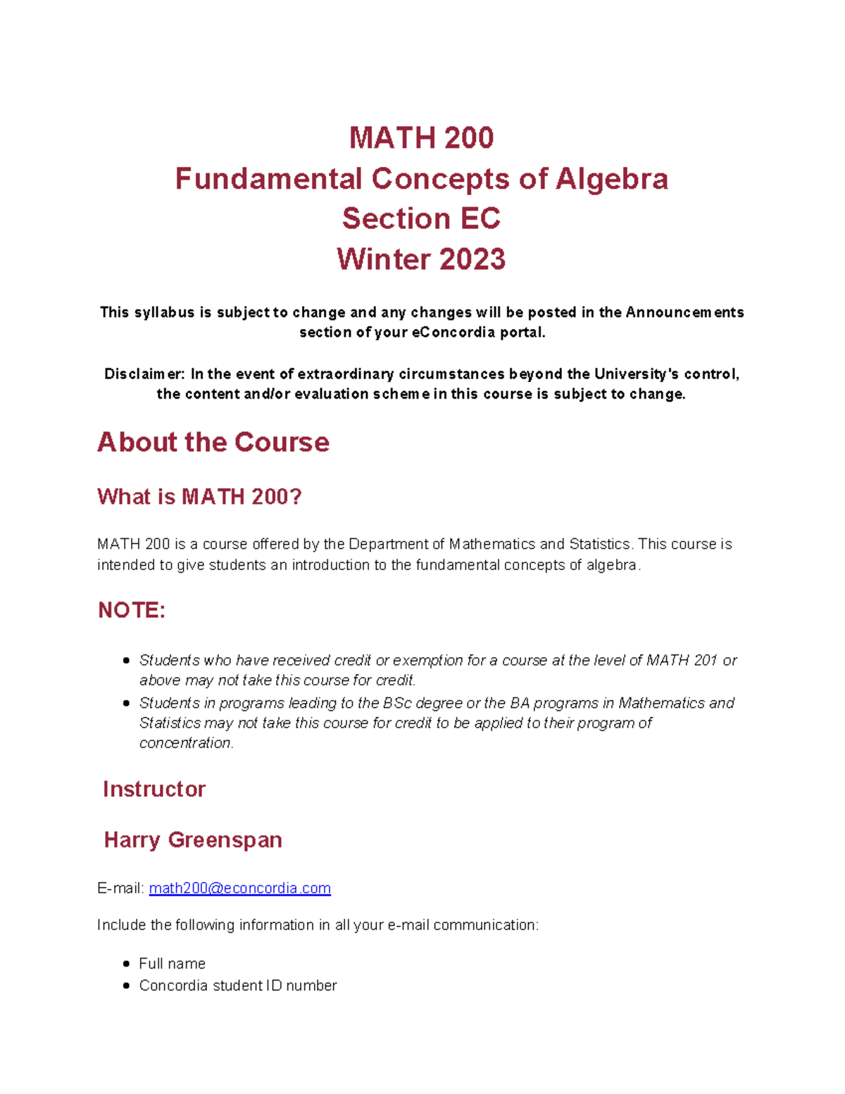 MATH200 EC 4 23 - syllabus of math 200 EC winter 2023 - MATH 200 ...
