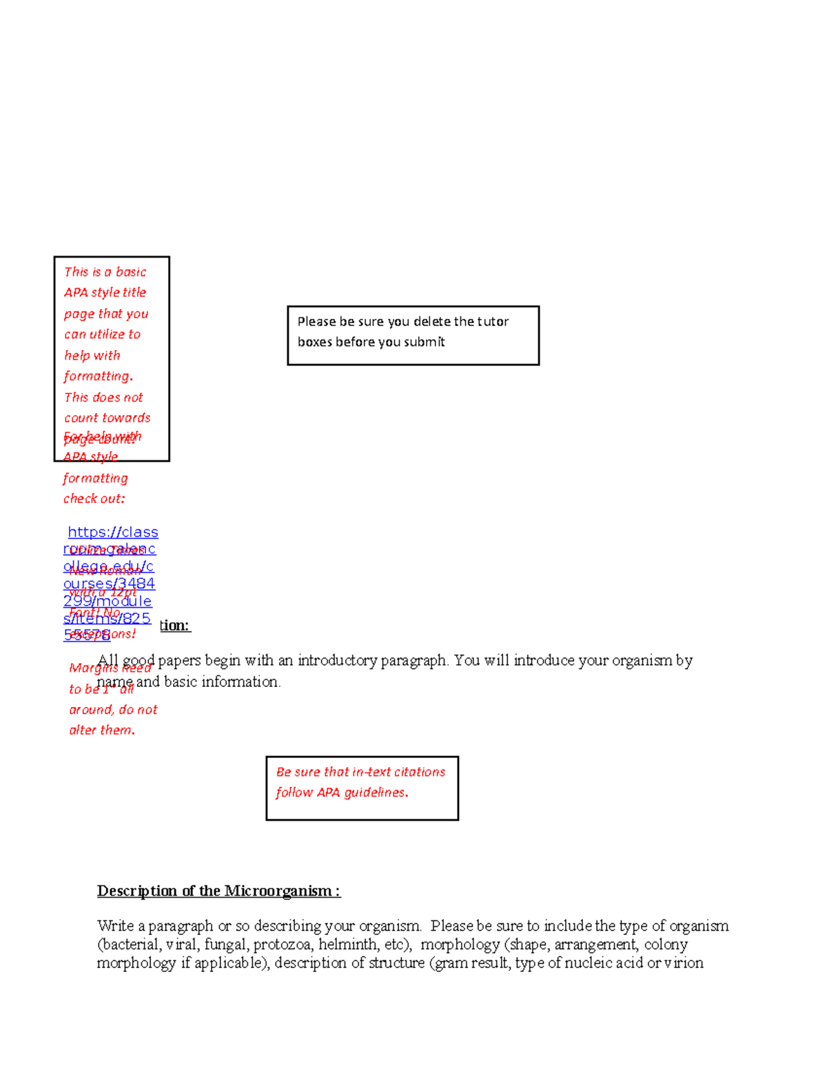 Microorganims Profile Paper General Guidelines & Format 2022 ...