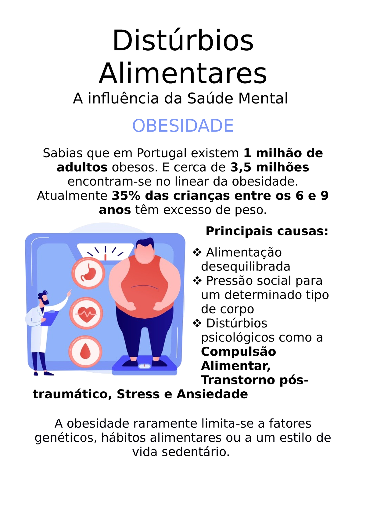 Distúrbios Alimentares - Distúrbios Alimentares A influência da Saúde ...