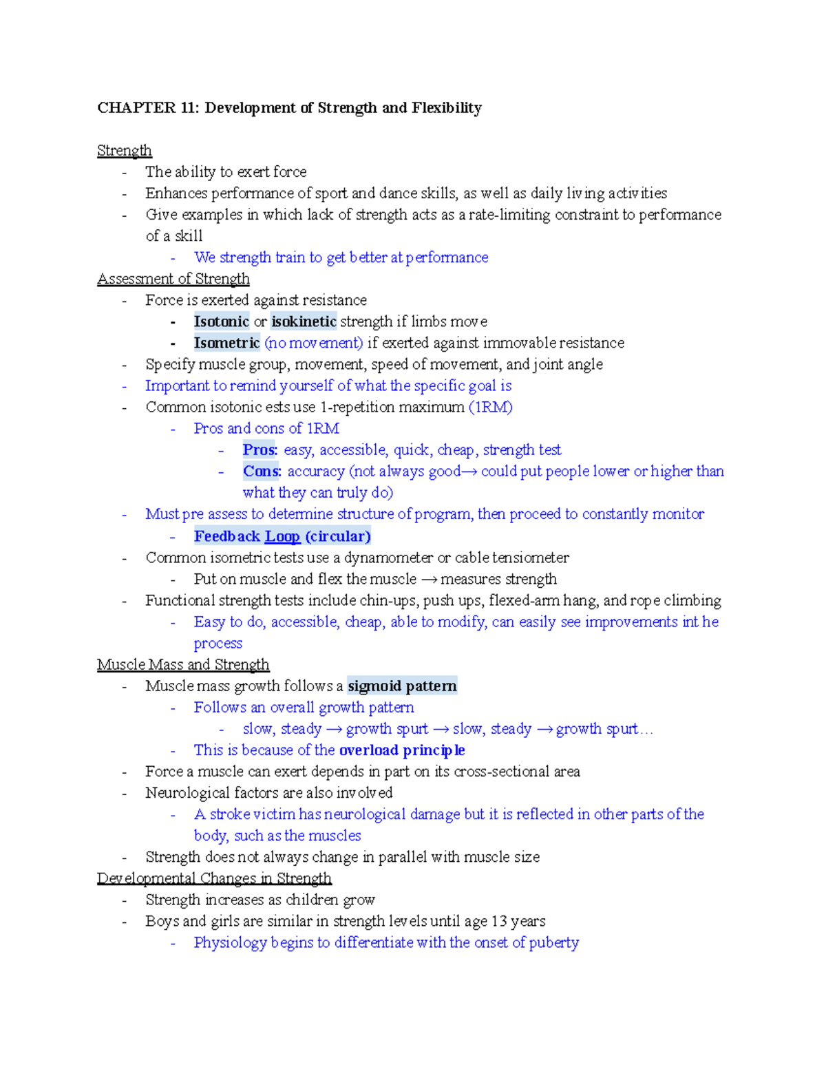 EXSC 235 - Ch. 11 In Class Notes (1) - CHAPTER 11: Development of ...