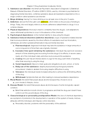 Chapter 3 Drug Use - Drug Use, Regulation, and Law key terms - Chapter ...