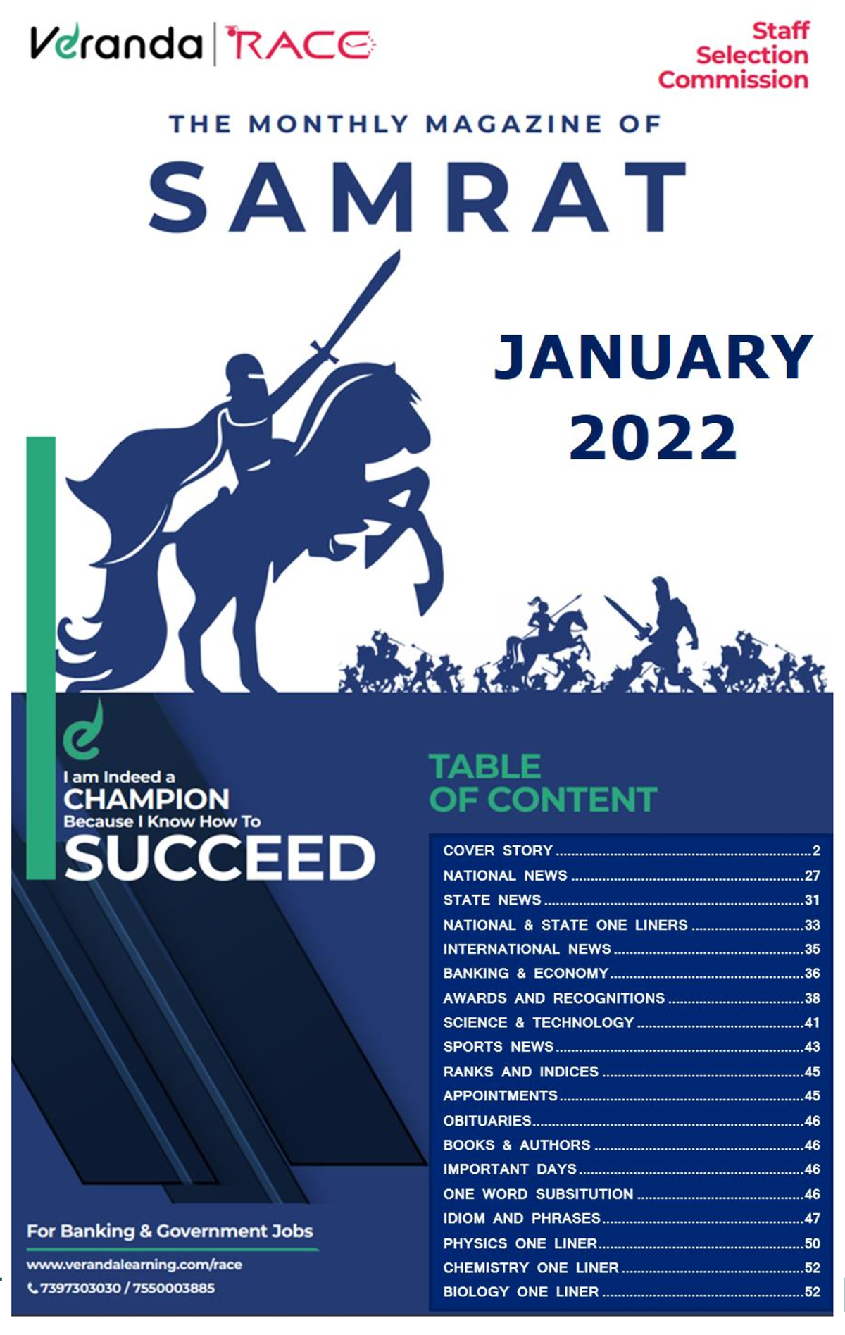 SSC Samrat Magazine January 2022 - 2 I m p o r t a n t C u r r e n t A ...