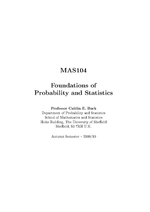 Exercises - MAS109 - MAS109 Probability and Data Science Exercises You ...