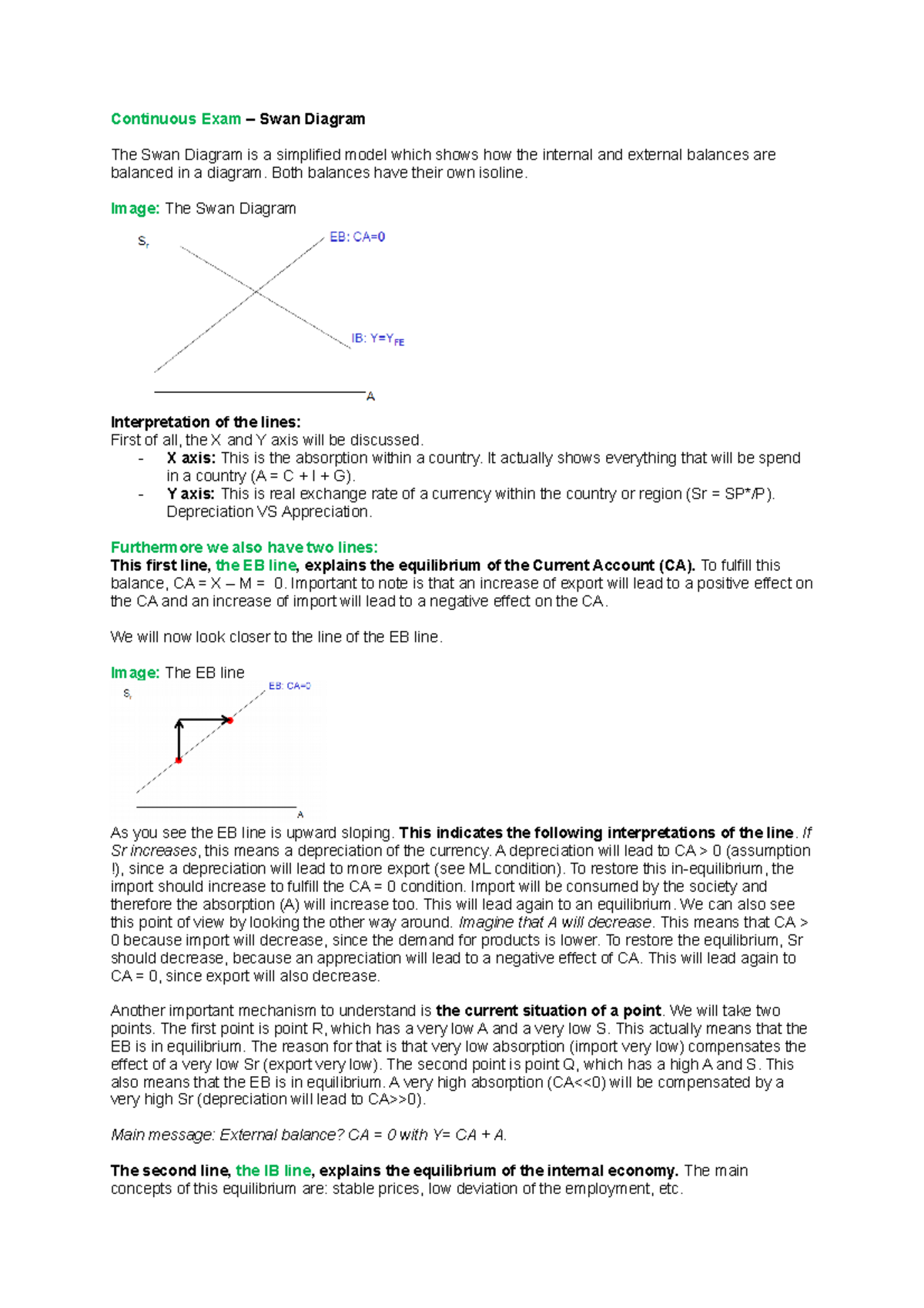 Week 3 Continuous Exam Swan Diagram - Continuous Exam Swan Diagram The ...