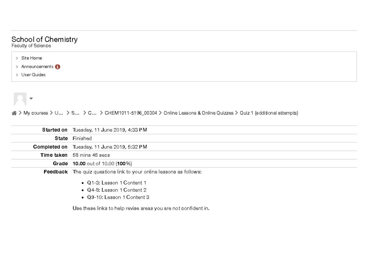 Quiz 1 (additional attempts) v1 - ö Site Home ö Announcementsb ö User ...