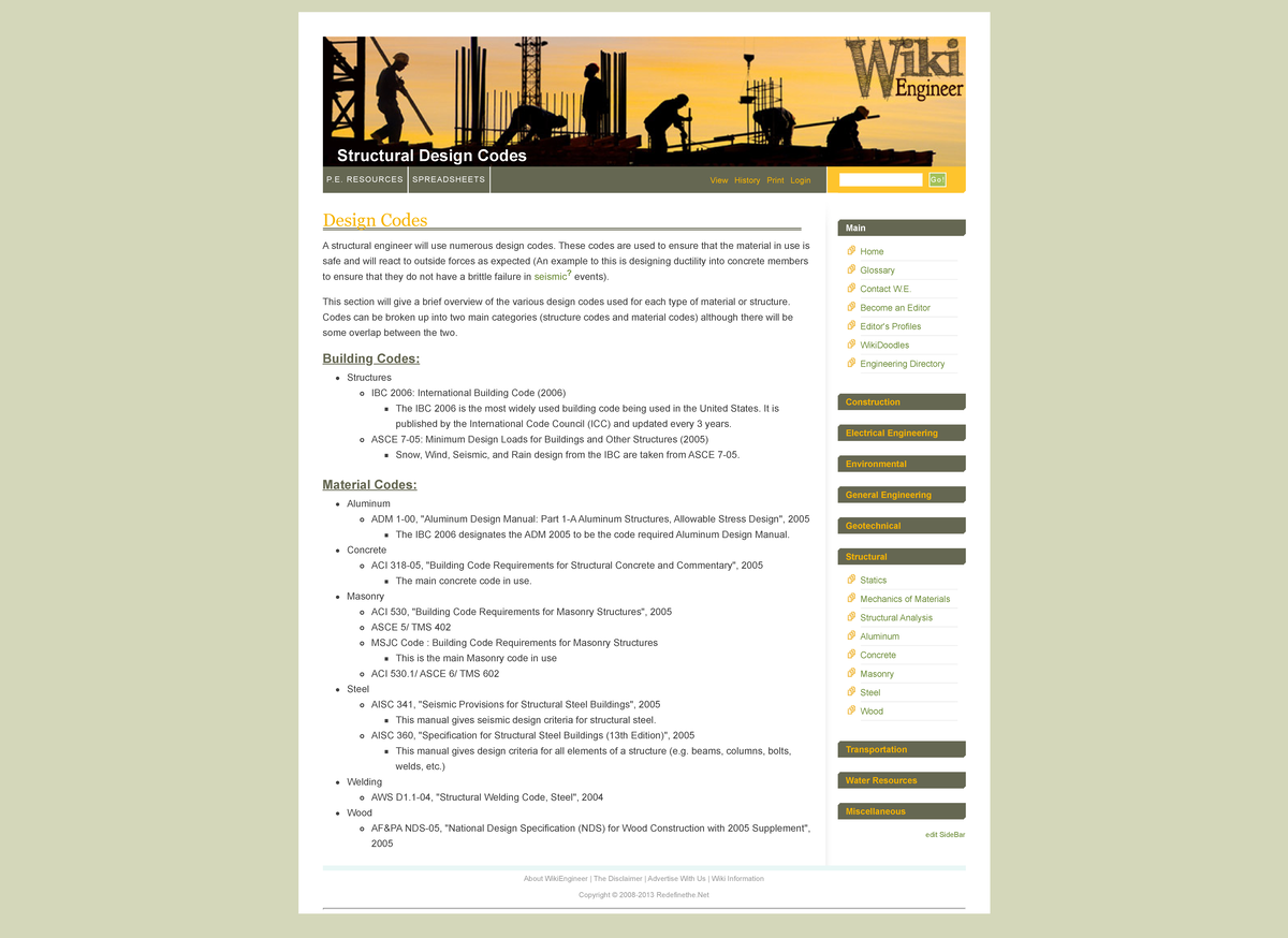 Wiki Engineer Structural Structural Design Codes - Structural Design ...