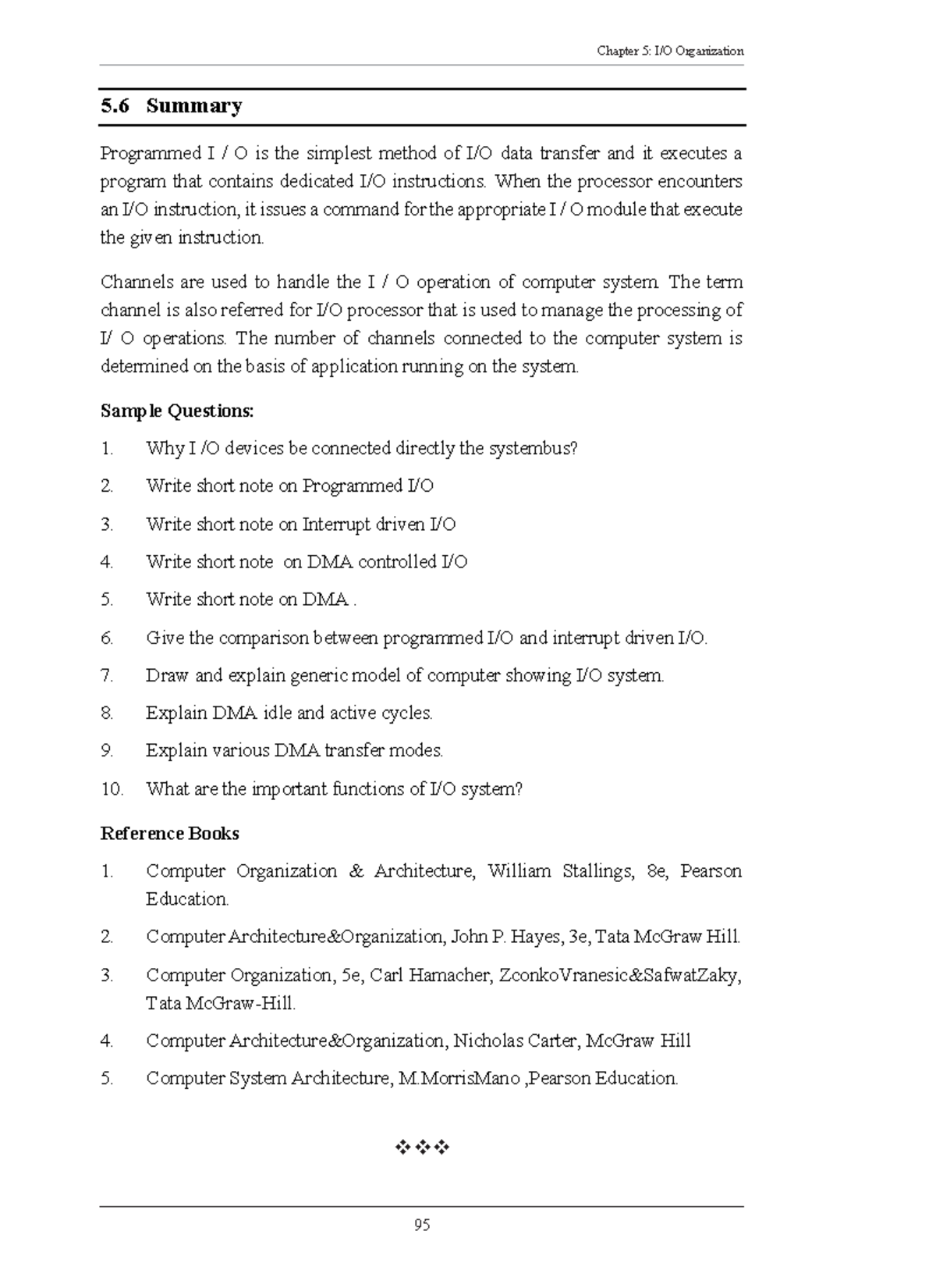 COA Full-101-200 - COA Full - Chapter 5: I/O Organization 5 Summary ...
