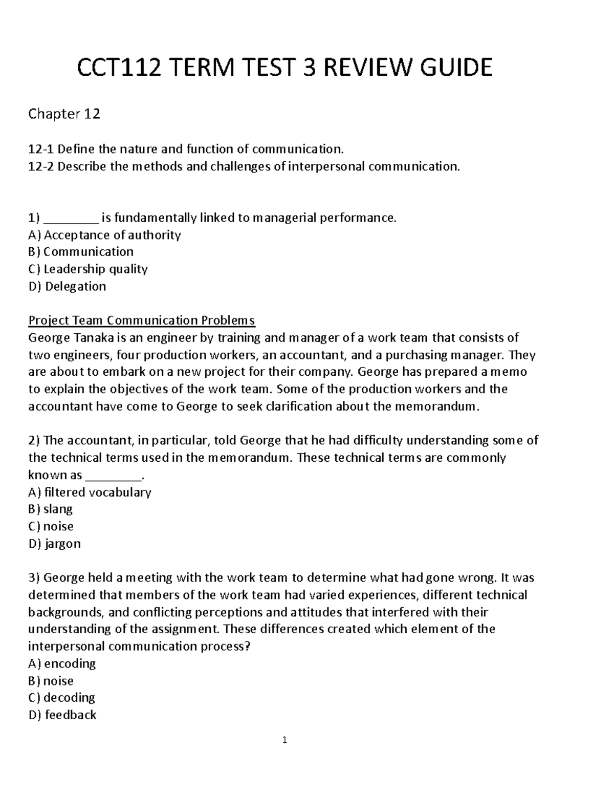 CCT112 TERM Tests 3 Review Guide - CCT112 TERM TEST 3 REVIEW GUIDE ...