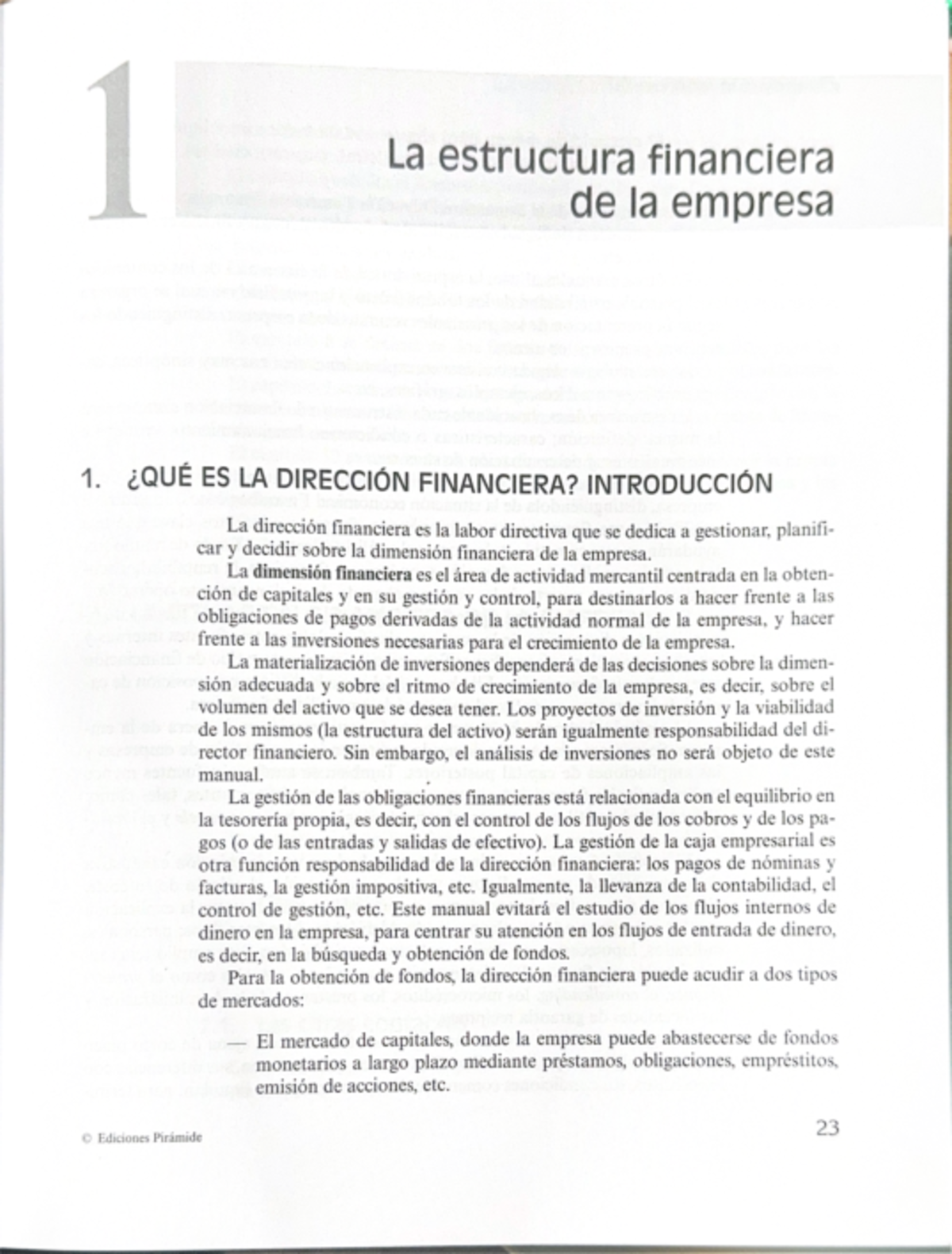 La estructura financiera - Fundamentos de las finanzas - Studocu